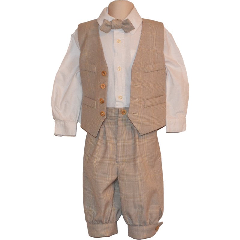 Knickerbocker Pant, Bow Tie, Vest and Cap Set for Boys, Custom Sized ...