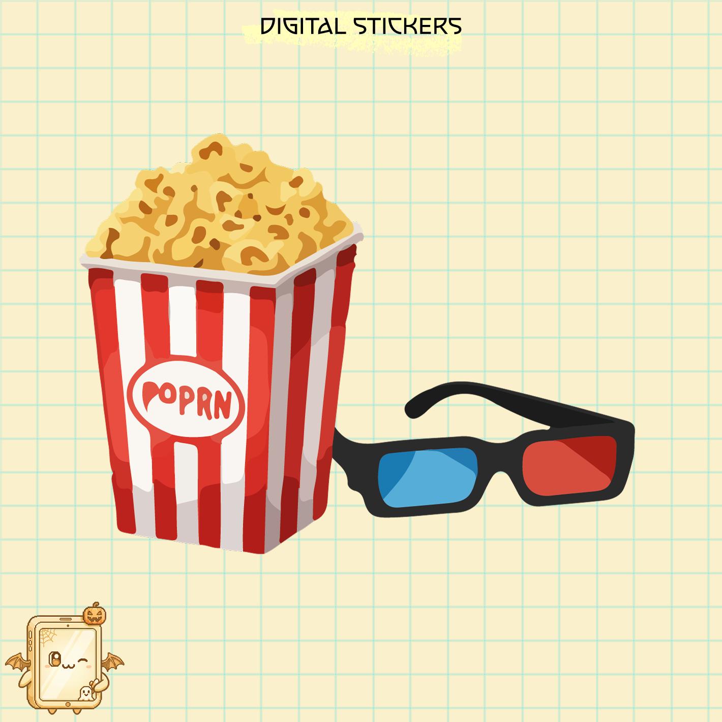 Movie Digital Stickers: Cinema Clipart Icons (digital Download) - Etsy