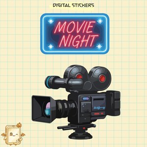 Movie Digital Stickers: Cinema Clipart Icons (digital Download) - Etsy
