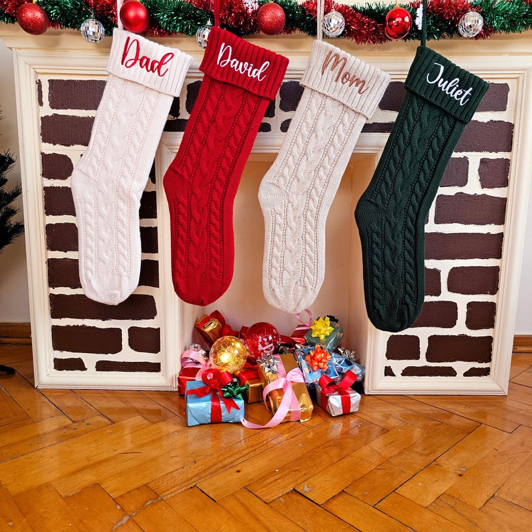 Christmas Sock Names,custom Stocking,customized Stocking,embroidered ...