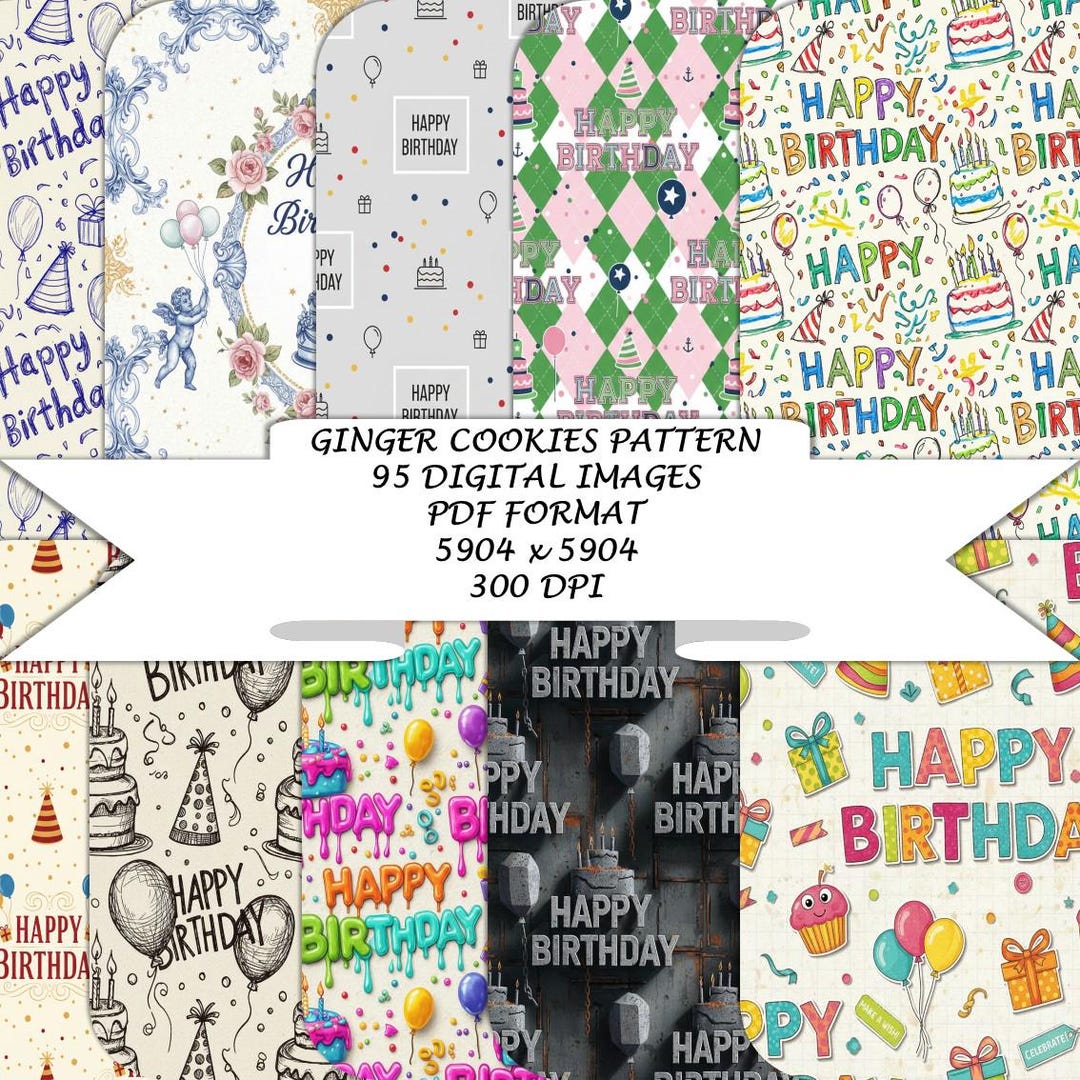 Happy Birthday Patterns - Etsy