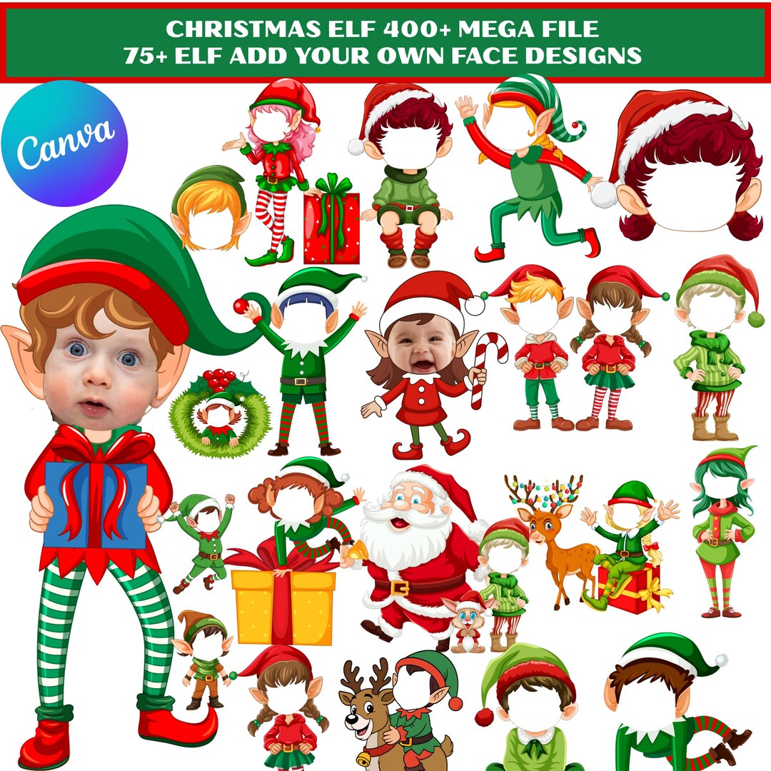 Elf Photo Frames: 75+ Christmas Add Your Own Designs (digital Download ...