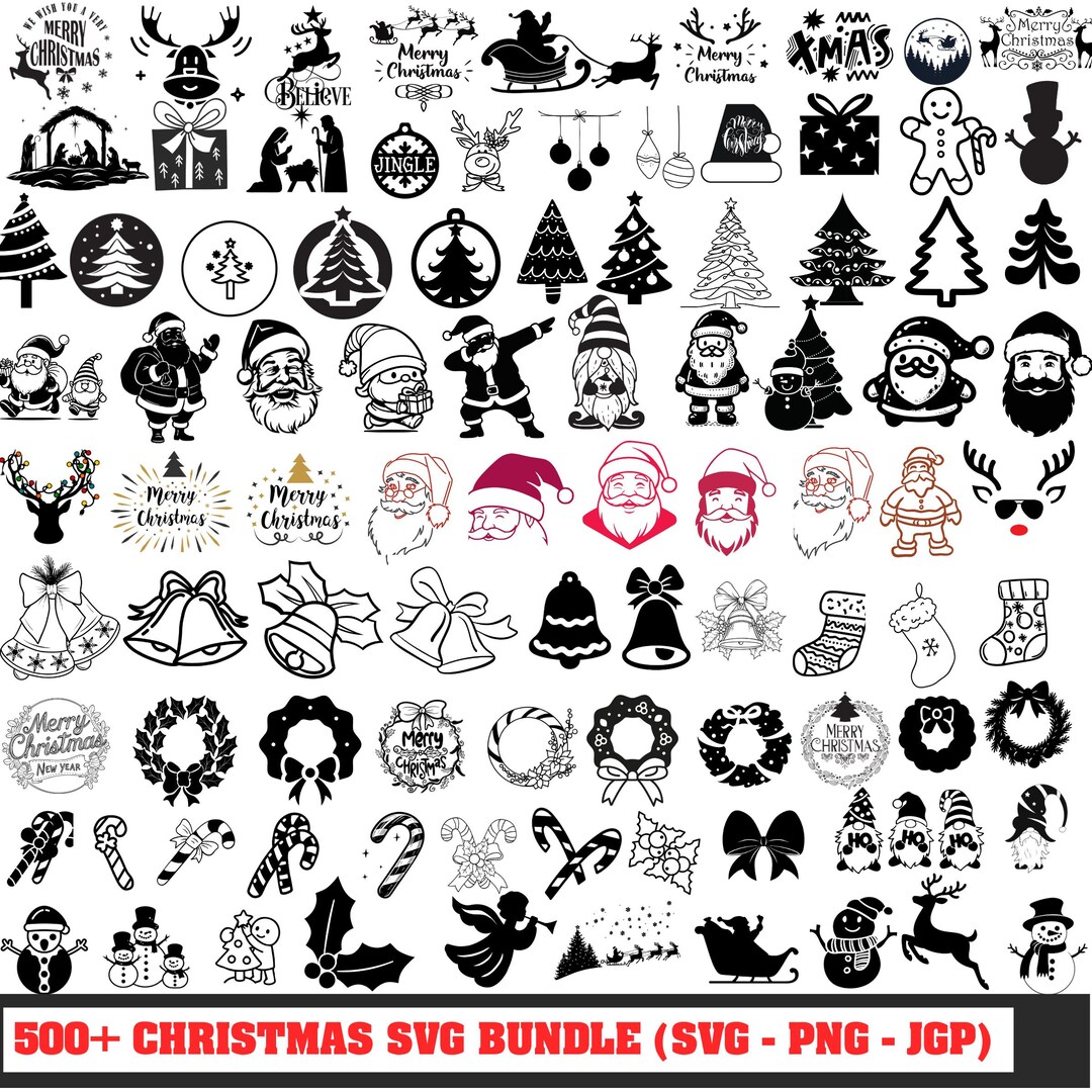 Christmas SVG Mega Bundle: 500+ Holiday Cut Files for Cricut (digital ...