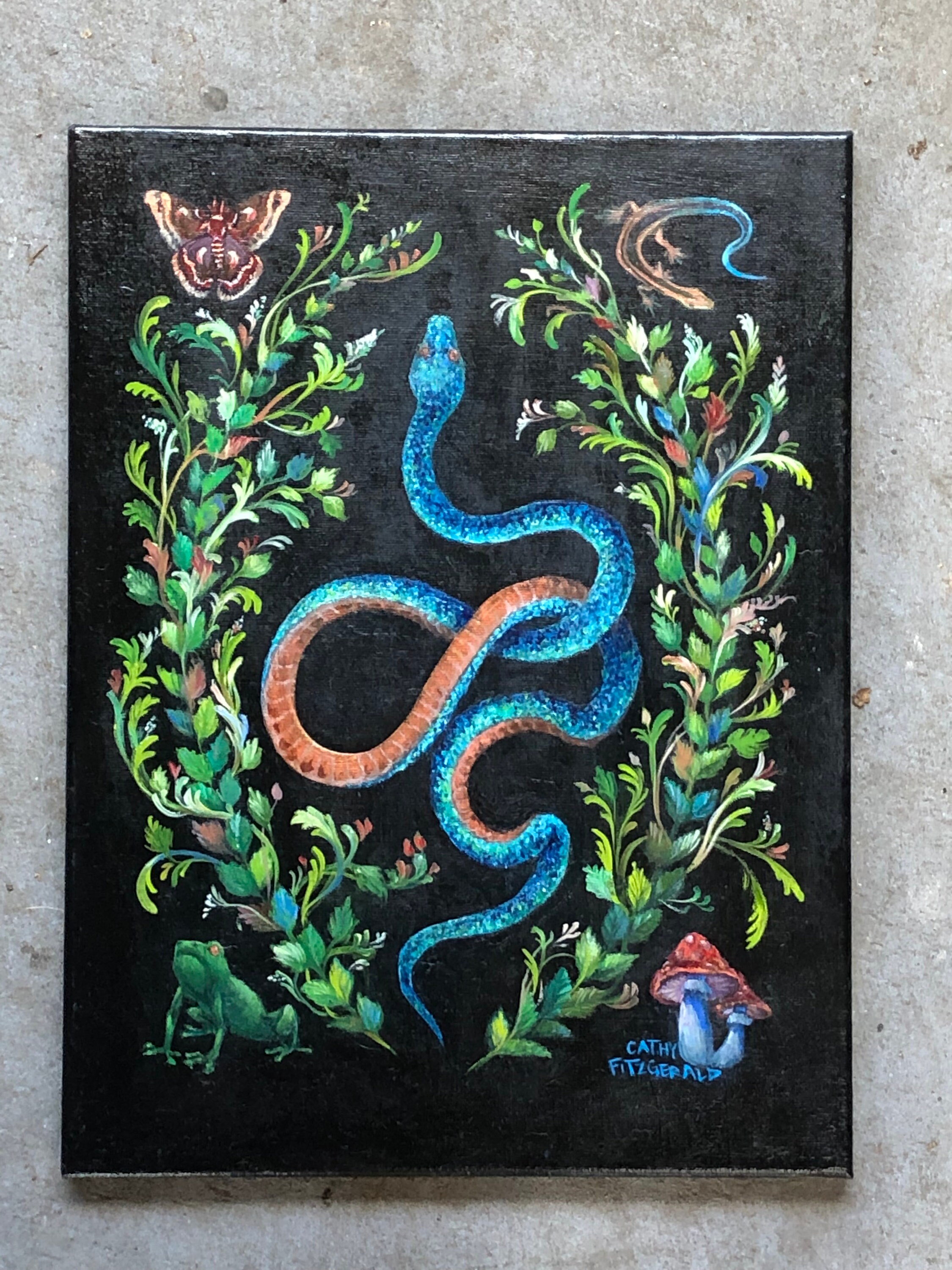 Blue Phase Tree Snake (oil Painting) - Etsy