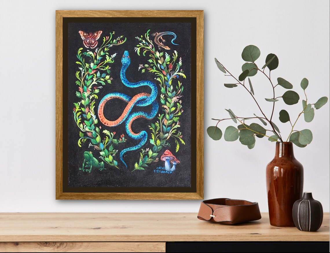 Blue Phase Tree Snake (oil Painting) - Etsy