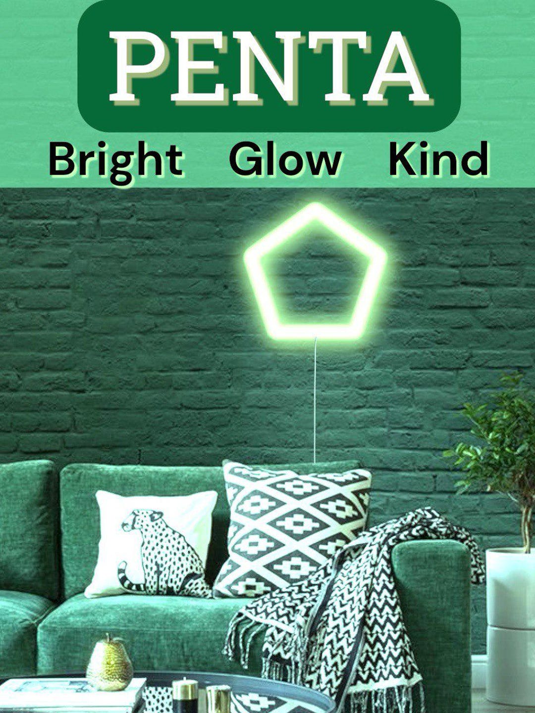Led Wall Light "penta", 3D Printed Pentagon Lamp With Glow Effect ...