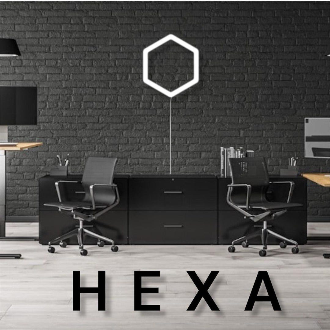 Led Wall Light "hexa", Hexagon Lamp Glow Effect, Minimalist Modern Wall ...