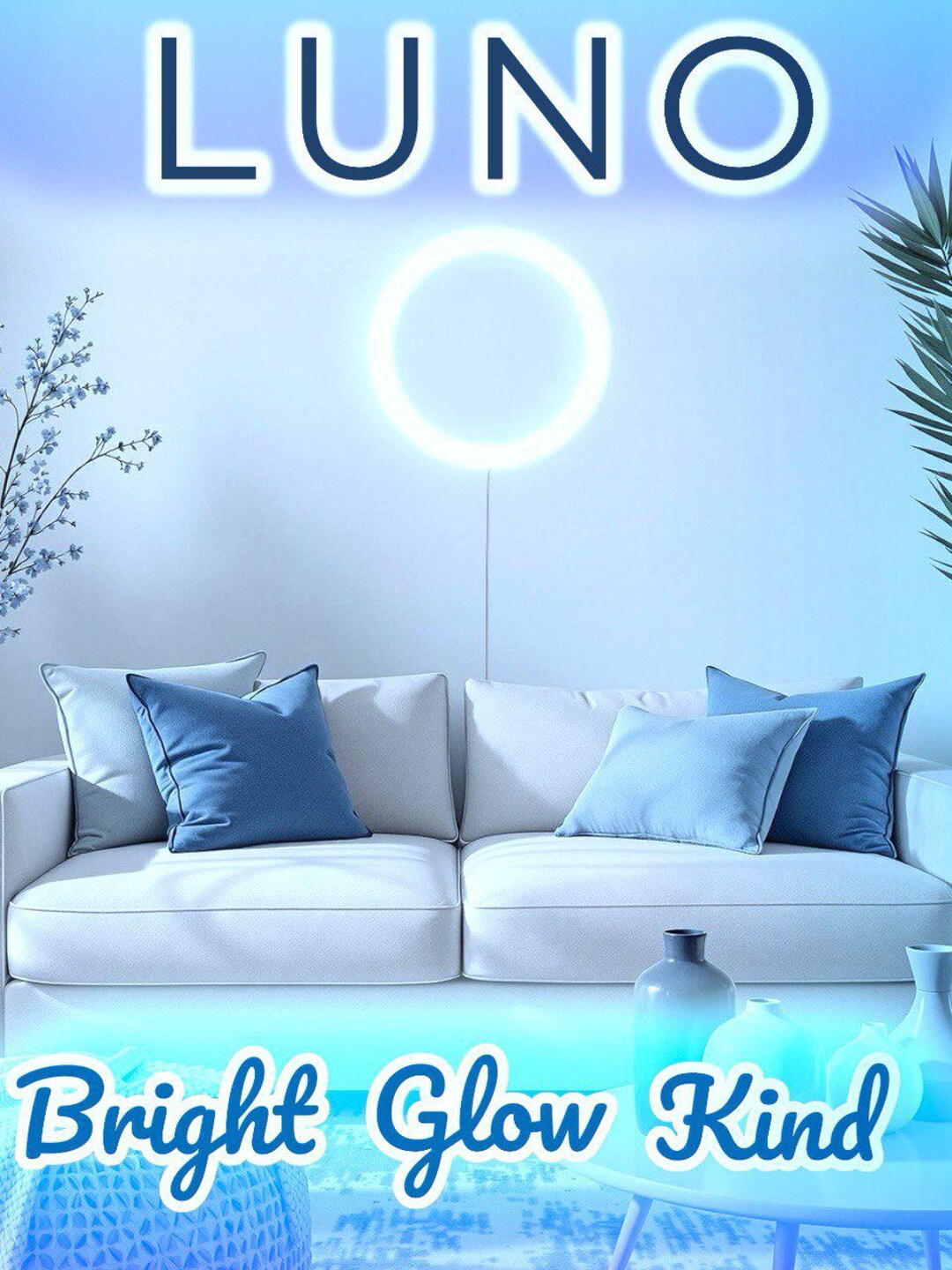 Led Wall Light "luno", 3D Printed Circle Lamp With Glow Effect - Etsy