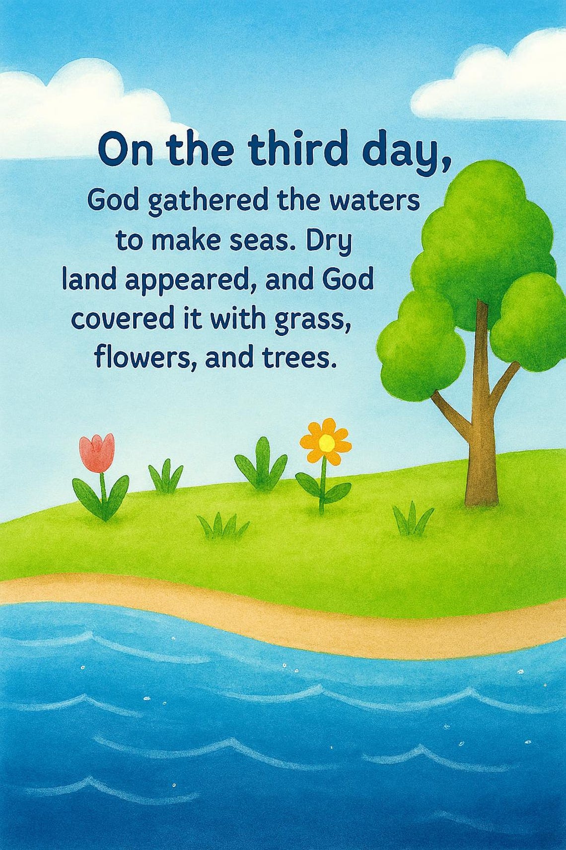 Genesis 1 Creation Story for Kids | Bible Story Printable | 7 Days of ...