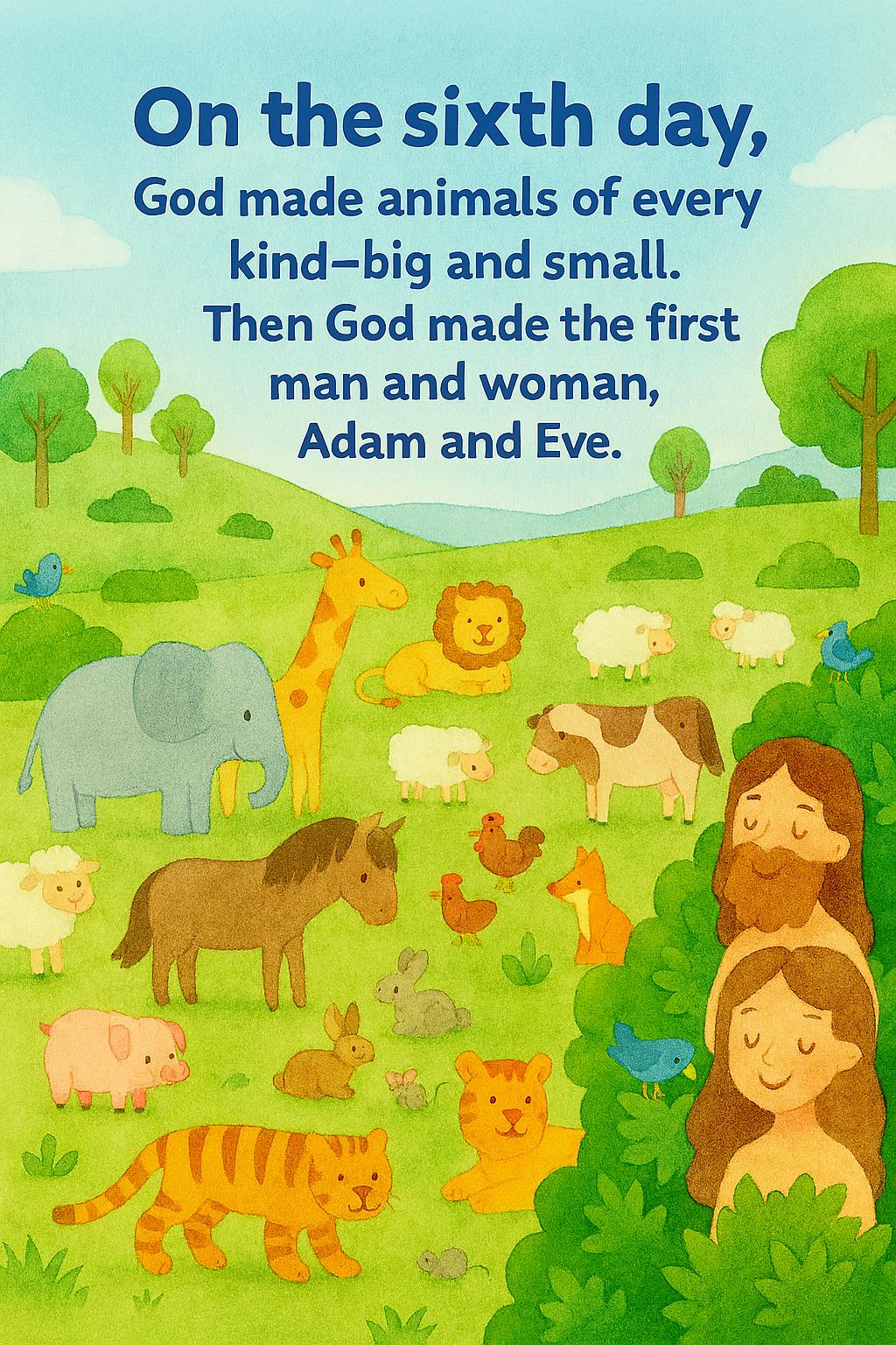 Genesis 1 Creation Story for Kids | Bible Story Printable | 7 Days of ...
