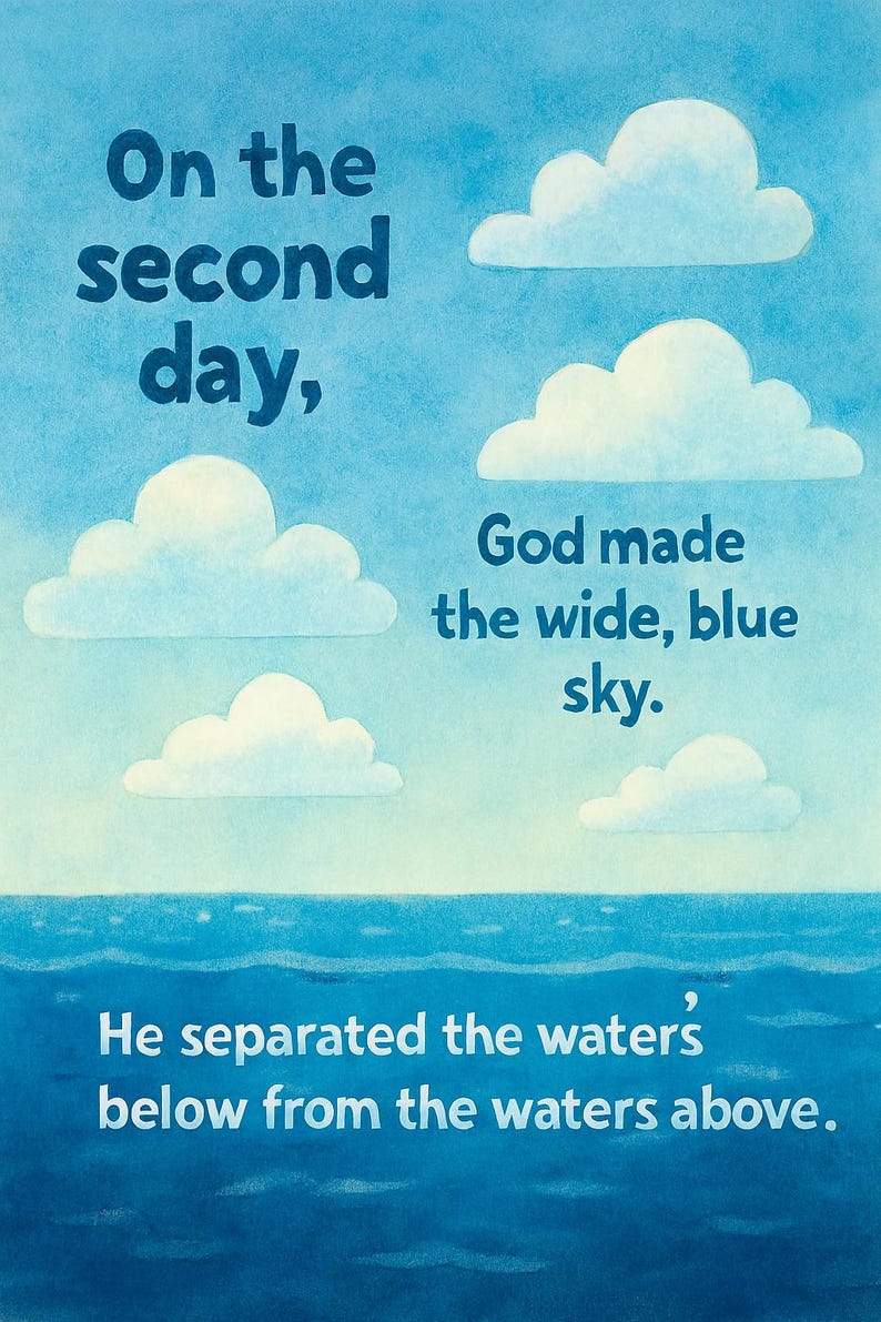 Genesis 1 Creation Story for Kids | Bible Story Printable | 7 Days of ...