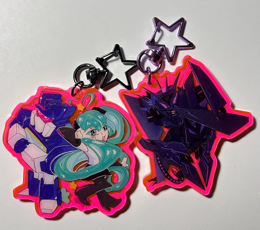 Transformers Soundwave Acrylic Charms - Hatsune Miku and Soundwave ...