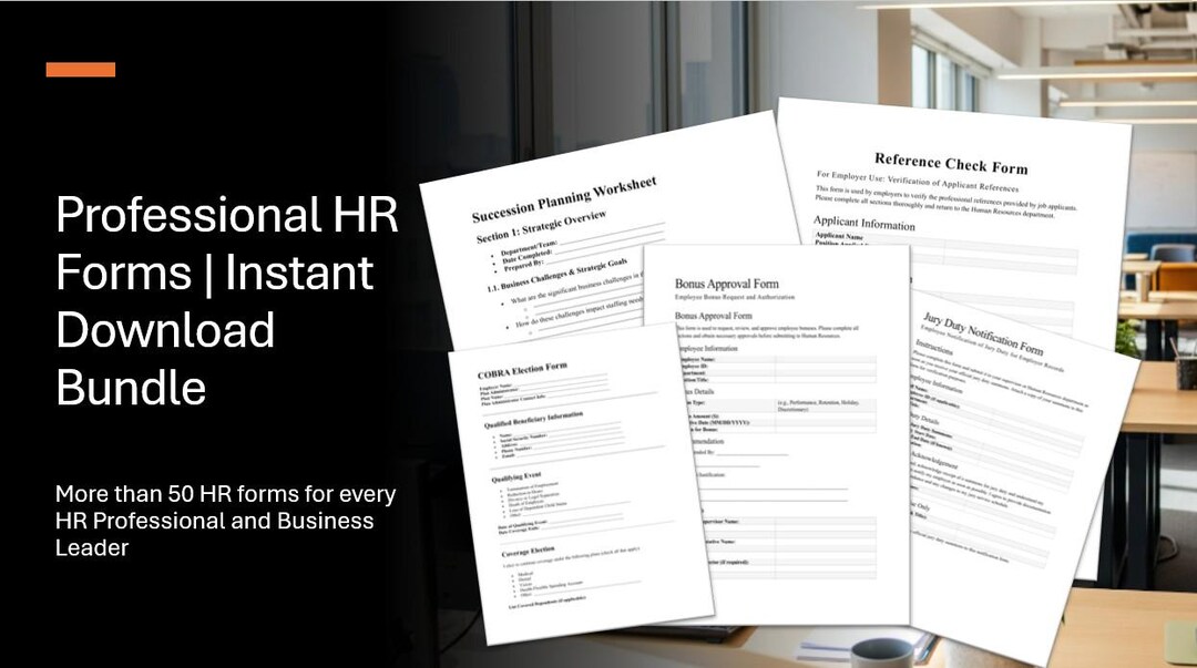 HR Forms, Downloadable, Human Resources Forms - Etsy