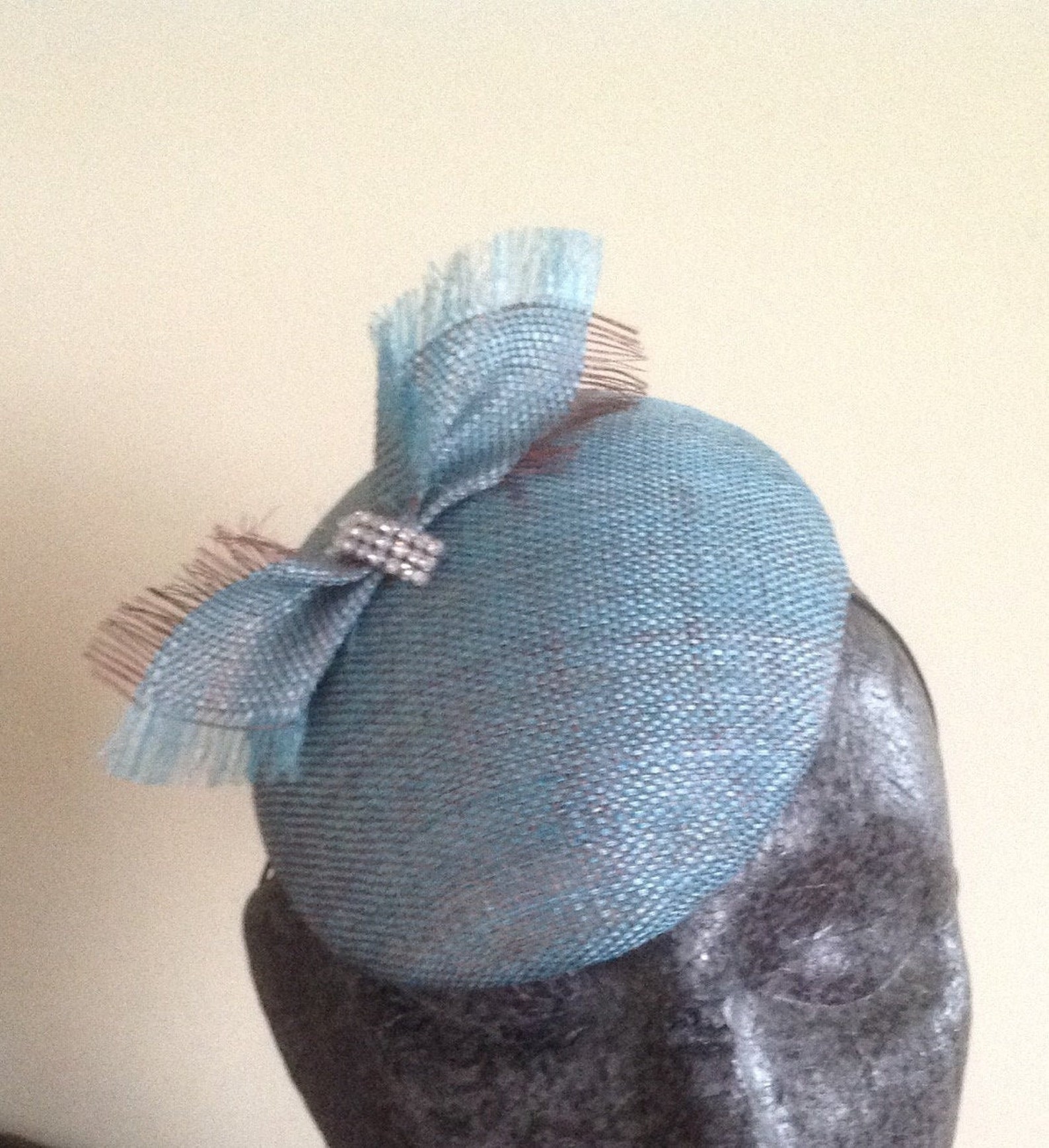 Blue Duck Egg Blue Wedding Percher Hat Duck Egg Blue With - Etsy