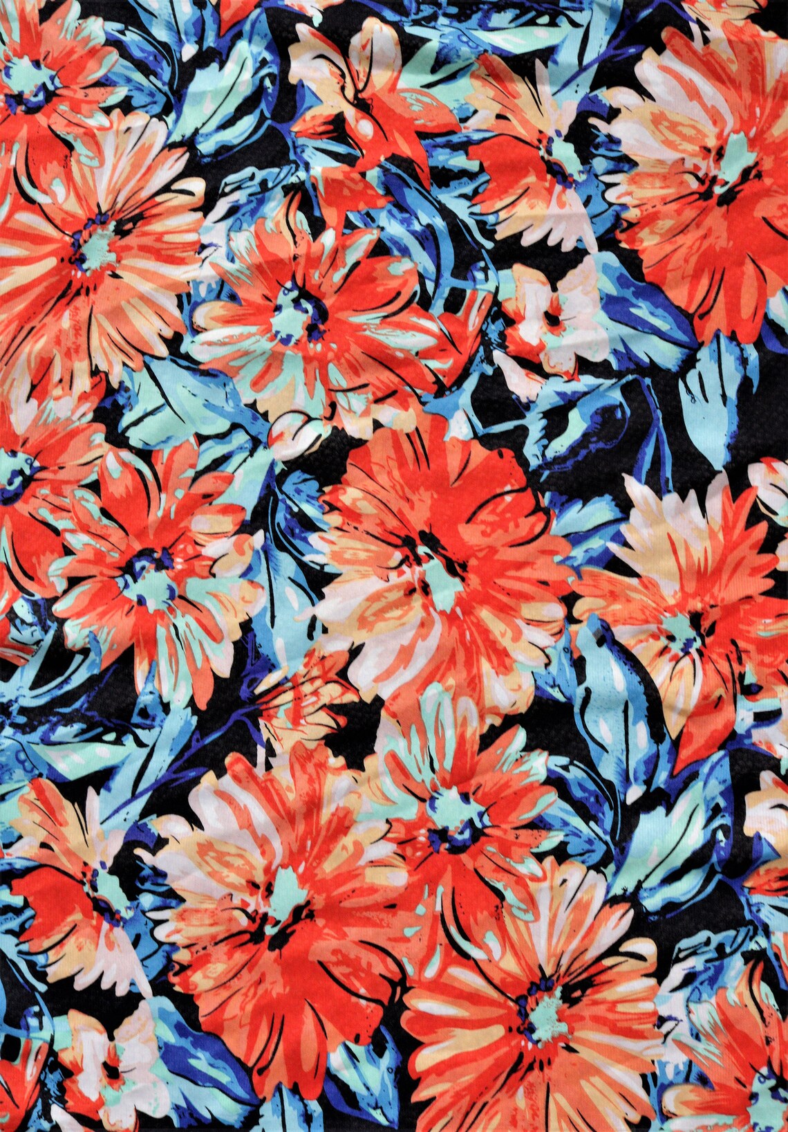 Floral Print Chiffon Fabric Sold by the Yard - Etsy