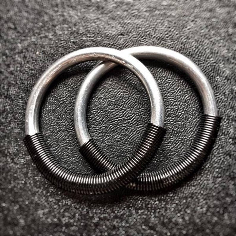 Custom Large Gauge Ear Weight Threaders. 4g Orbital Hoops. Aluminium ...