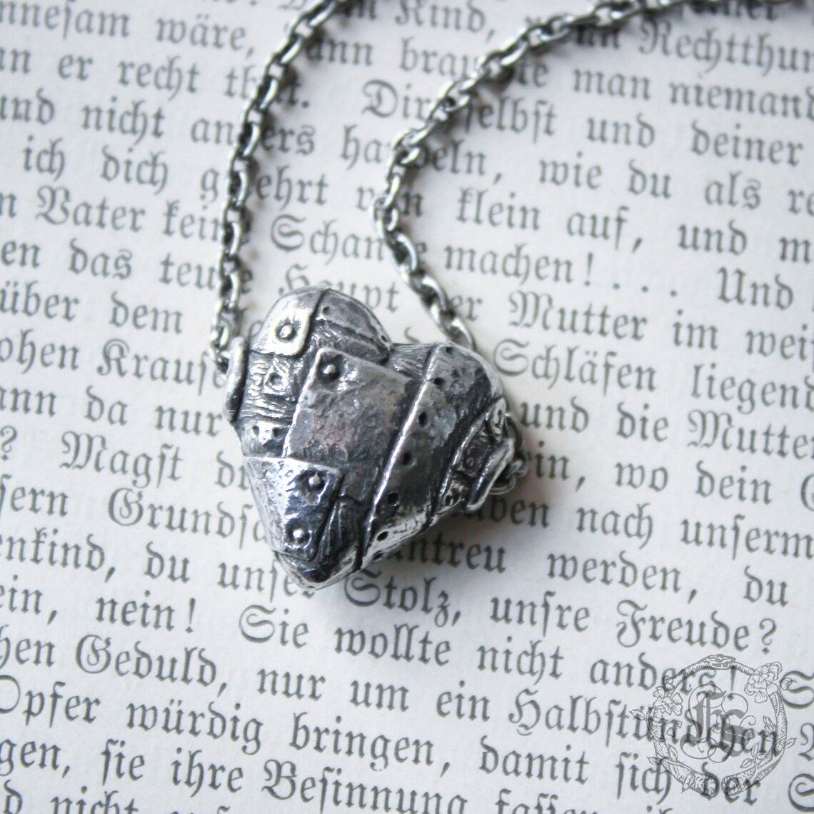 Rustic Pewter Heart Everyday Necklace. Survivor's Heart. - Etsy UK