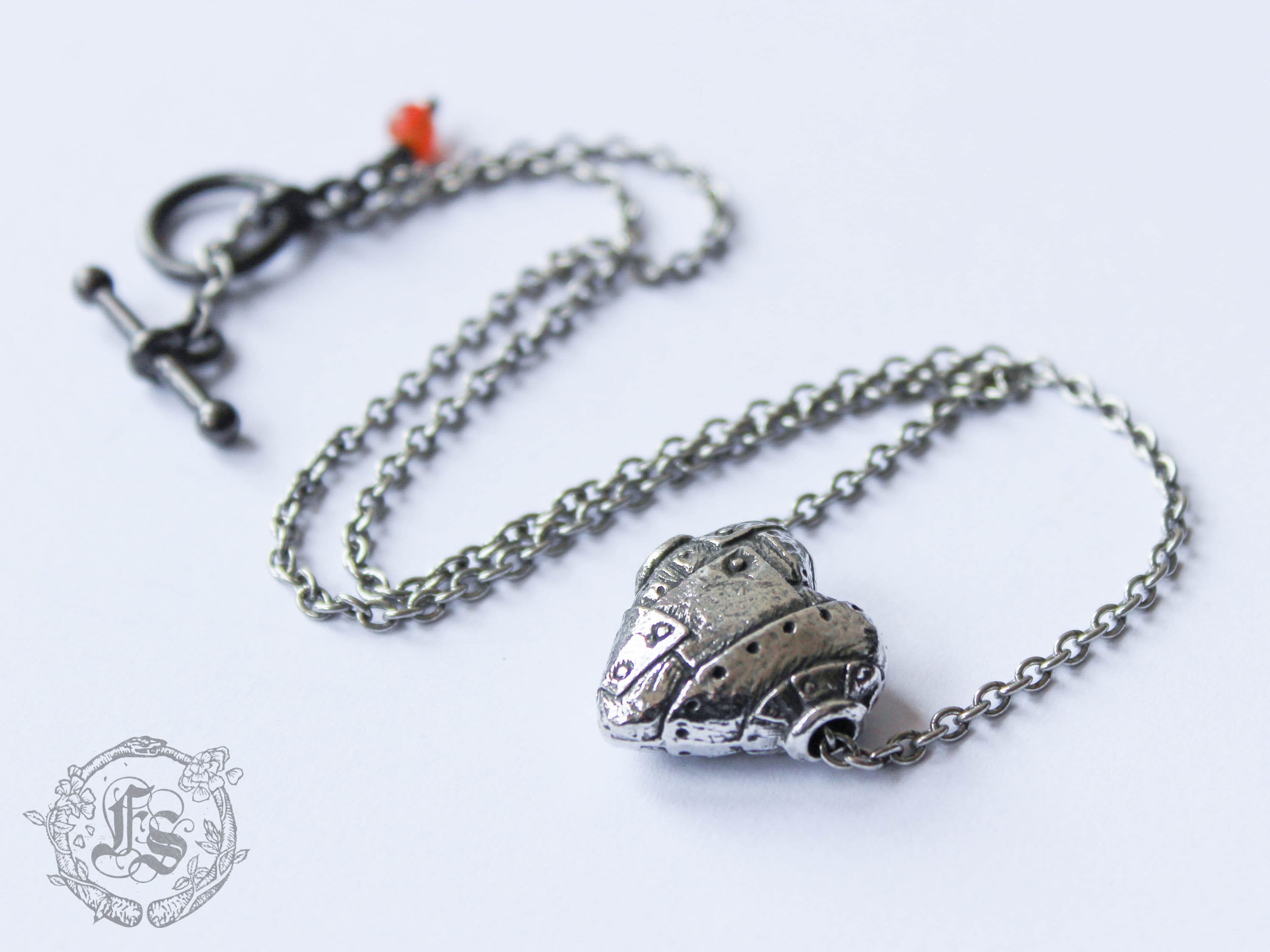 Rustic Pewter Heart Everyday Necklace. Survivor's Heart. - Etsy UK