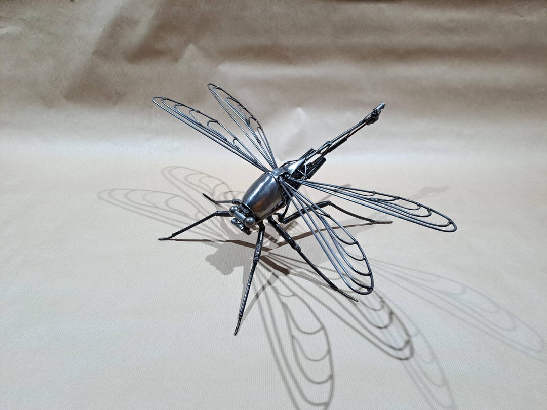 Scrapsteel Dragonfly, Handmade Metal Rustic Sculpture - Etsy