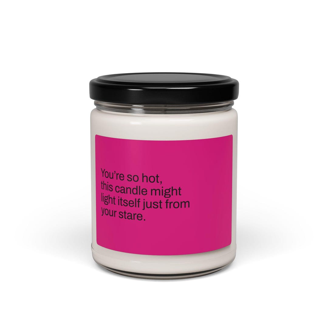 Very Cringe Pink Flirtatious Funny Scented Soy Candle, Funny, Humour ...