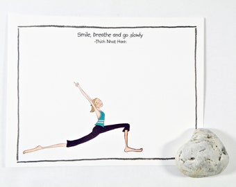 Yoga Note Cards | Etsy