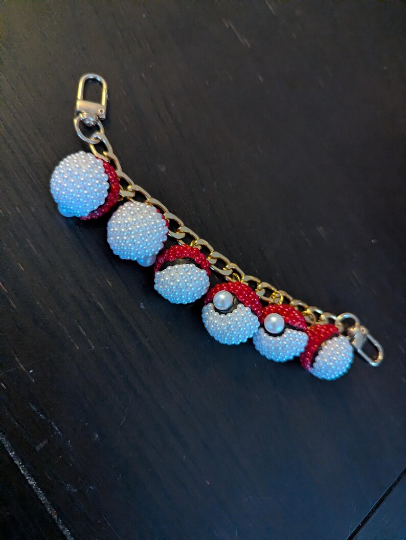 6" Handmade Pokeball Bag Chain for Purse or Backpack Pokemon Gift - Etsy