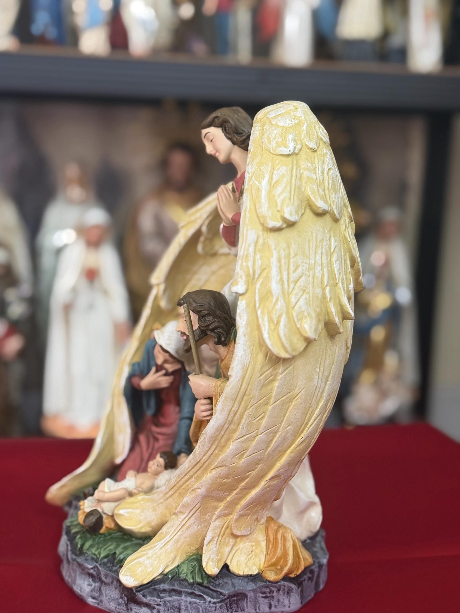 Christmas Nativity Angel Statue 30cm | Holy Family Figurine With ...