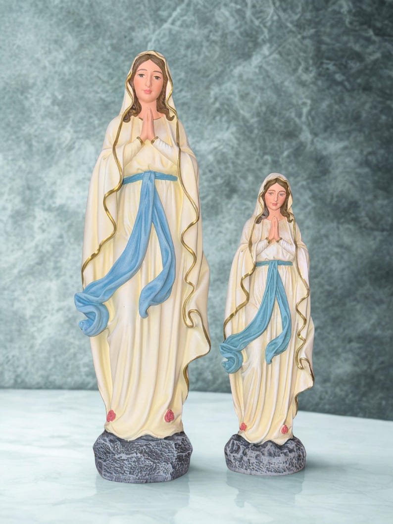Hand-painted Our Lady of Grace Statue | Virgin Mary (immaculate ...