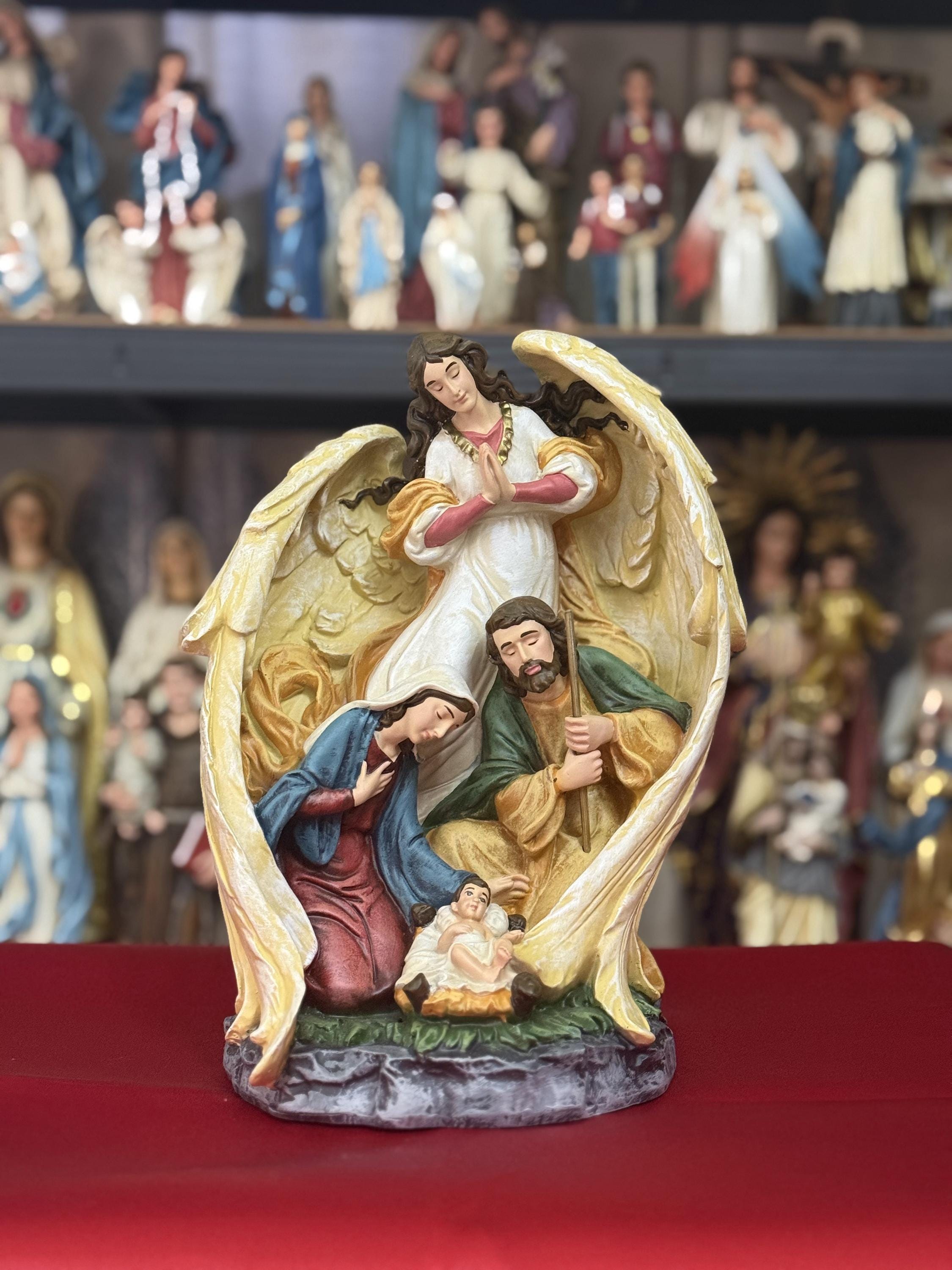 Christmas Nativity Angel Statue 30cm | Holy Family Figurine With ...