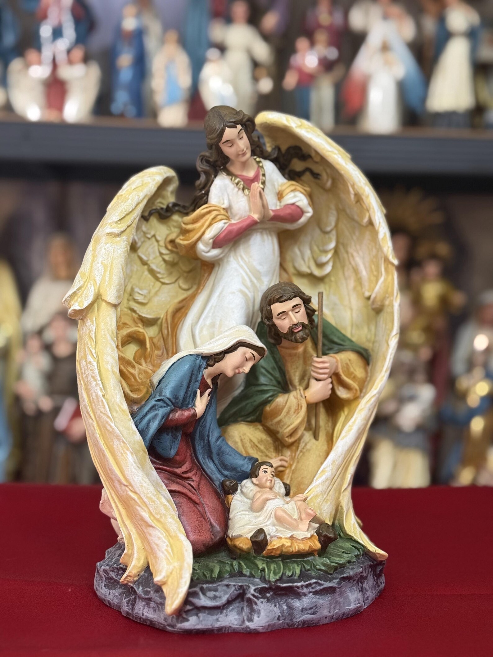 Christmas Nativity Angel Statue 30cm | Holy Family Figurine With ...