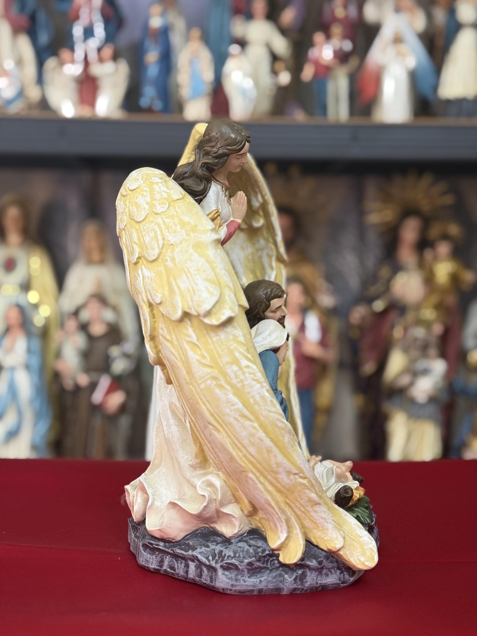 Christmas Nativity Angel Statue 30cm | Holy Family Figurine With ...