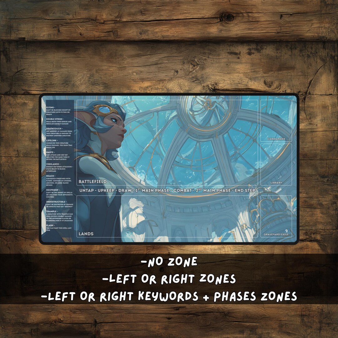 MTG Playmat Sapphire Palace Warrior | Magic the Gathering Mat With ...
