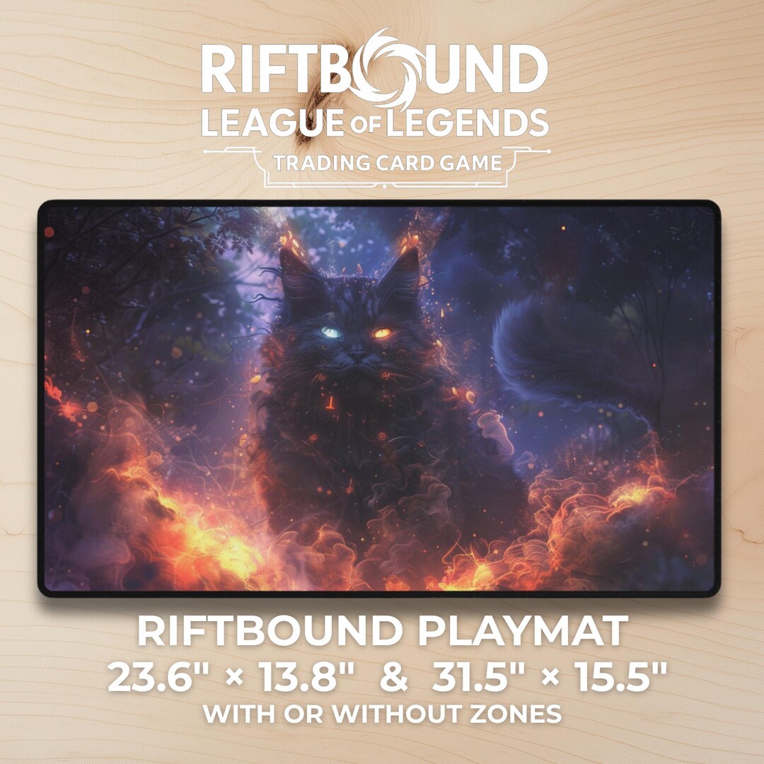 Cosmic Fire Cat Playmat – Riftbound TCG Gaming Mat - Etsy