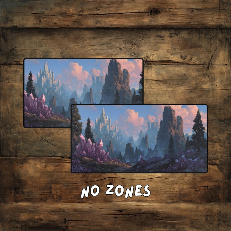 MTG Playmat With Zones – Crystal Valley Commander Playmat – Magic the ...