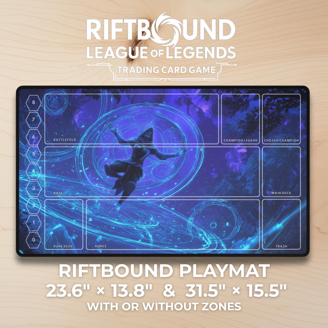 Arcane Spellcaster Playmat – Blue Mystic Mage, TCG Desk Mat - Etsy