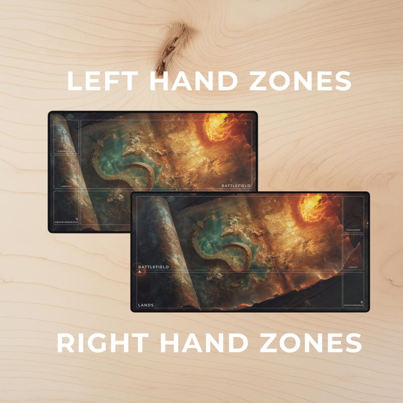 MTG Playmat – 24×14 / 32×16 | Treasure Map Serpent | Commander Zones ...