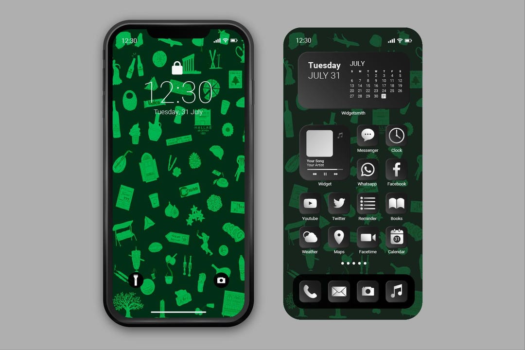 Echoes of Lebanon - Phone Wallpaper (green) - Etsy