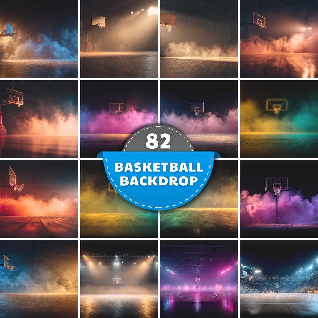 Basketball Photo Booth Backdrop: Sports Party Decor (digital Download ...