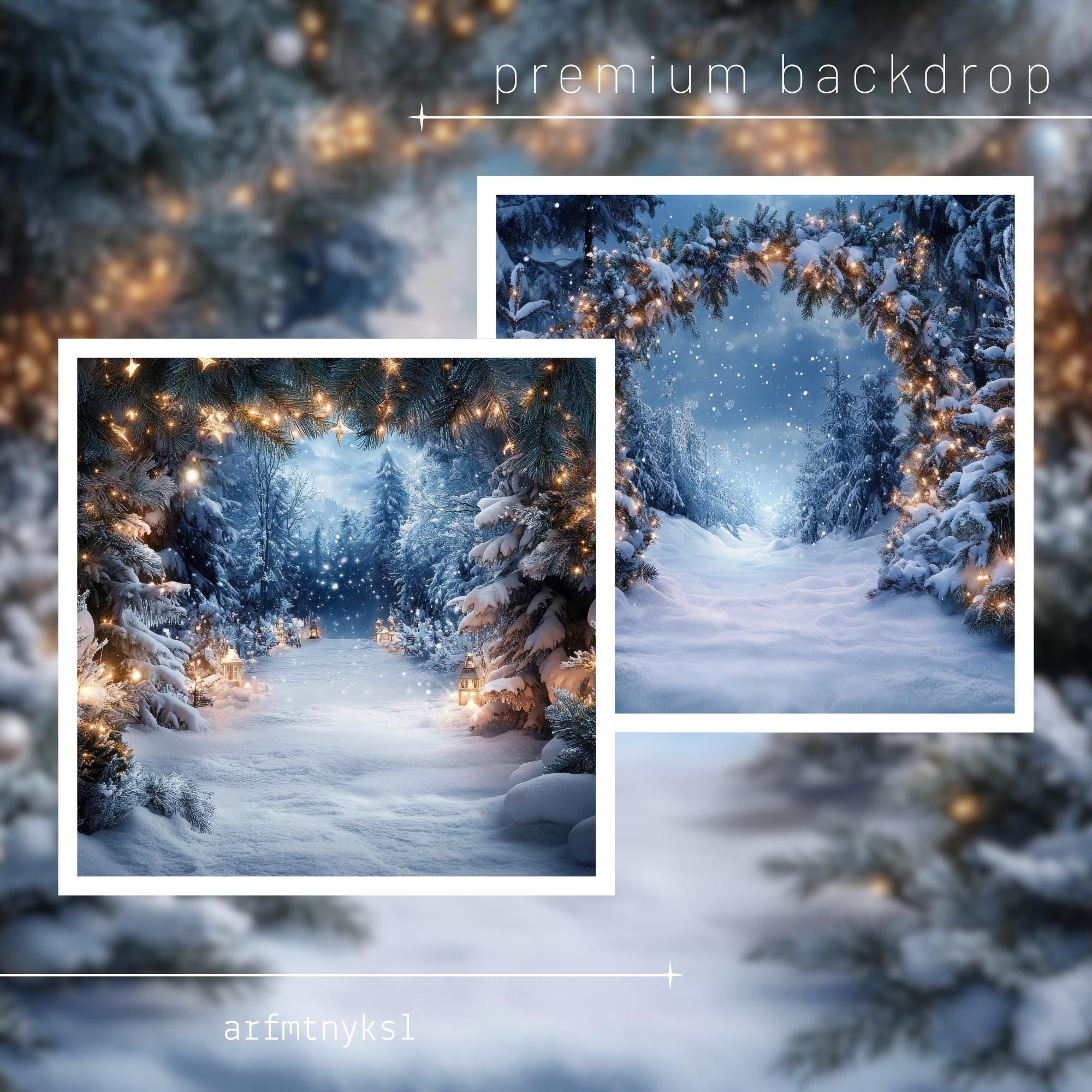 Christmas Tree Digital Backdrop Studio Photography Portrait Background ...