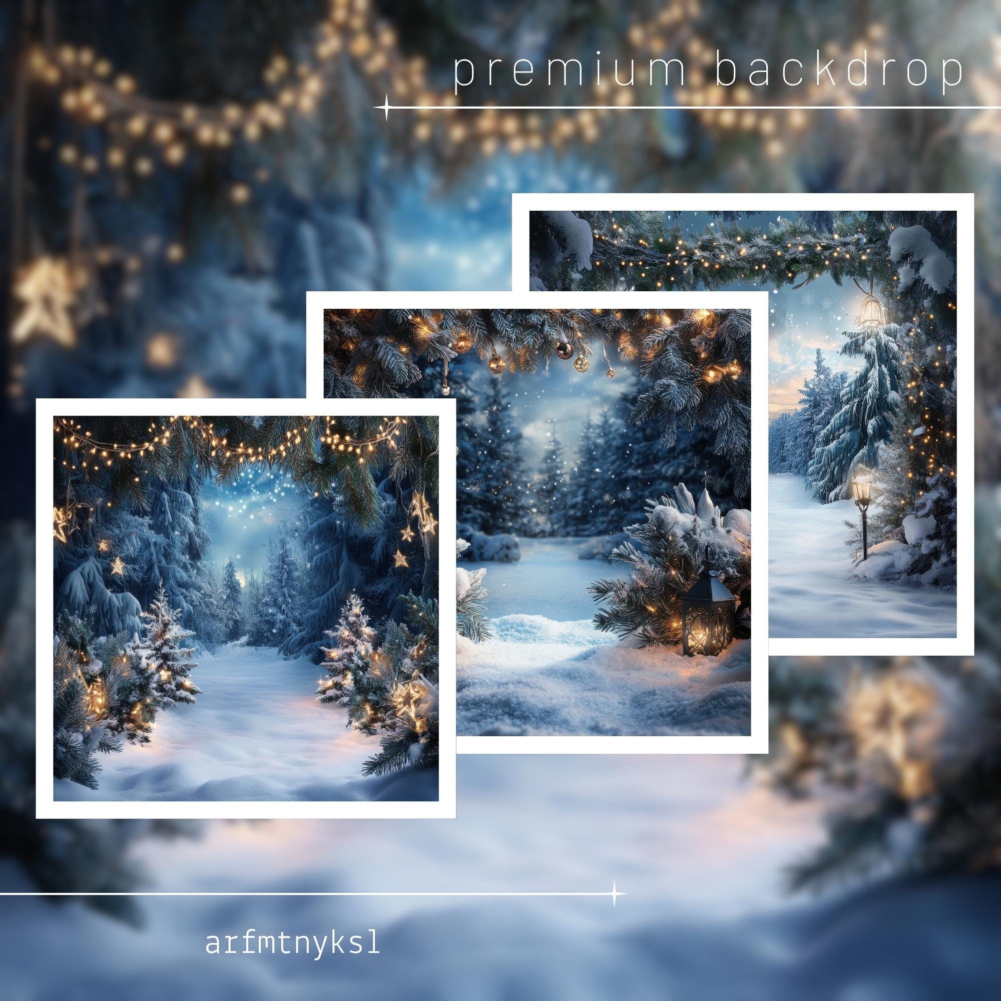 Christmas Tree Digital Backdrop Studio Photography Portrait Background ...