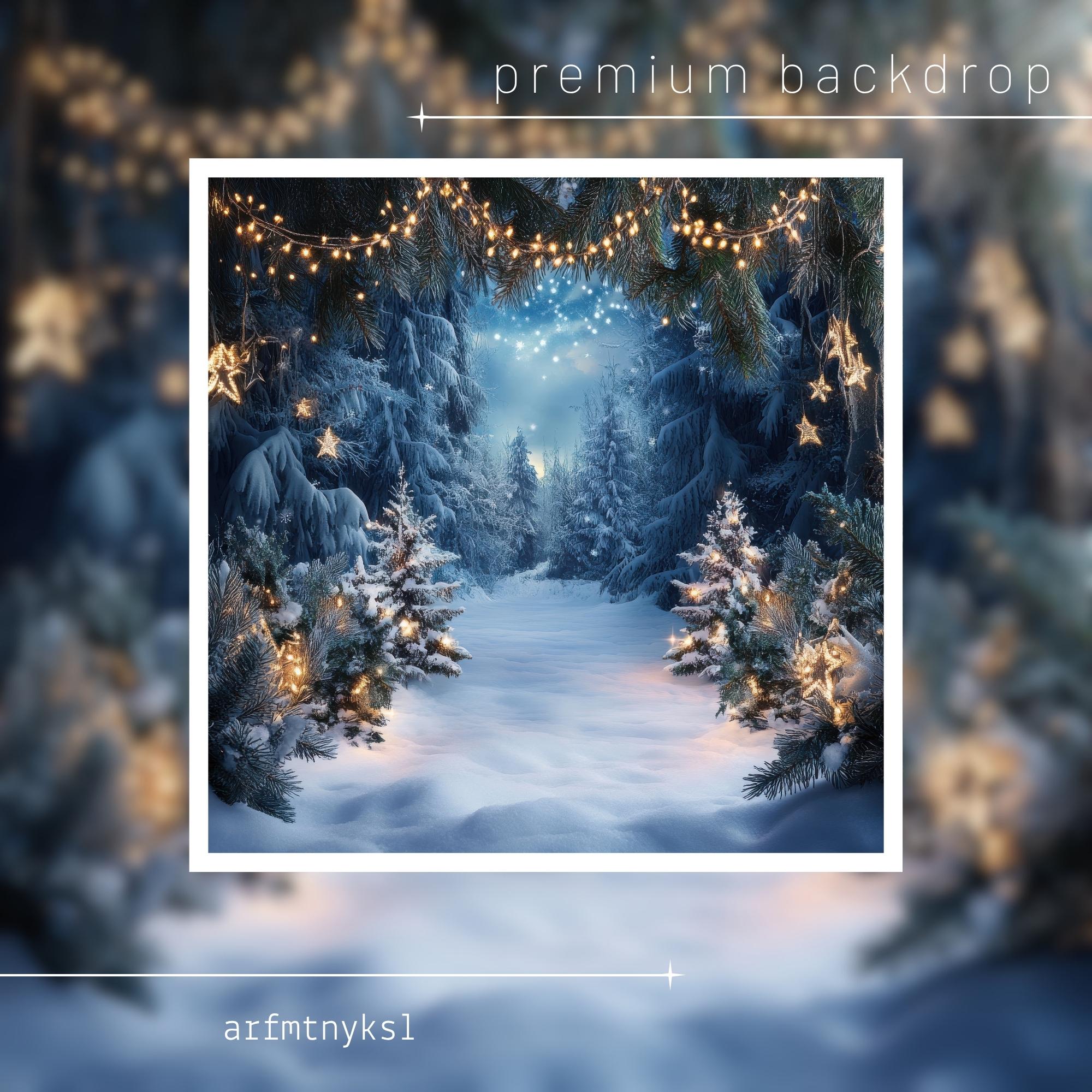 Christmas Tree Digital Backdrop Studio Photography Portrait Background ...