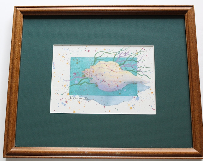Vintage Pair of D. Morgan Seashell Prints Wooden Framed Wall Art 1991 ...