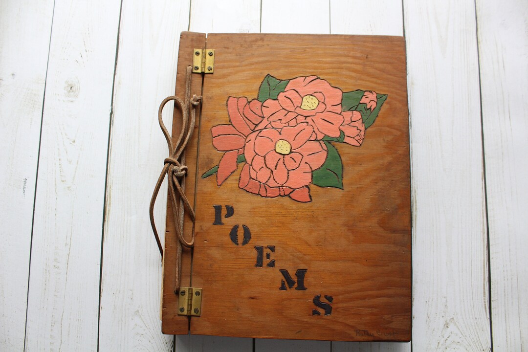 Vintage Wooden Poetry Album Child's School Project 1962 - Etsy