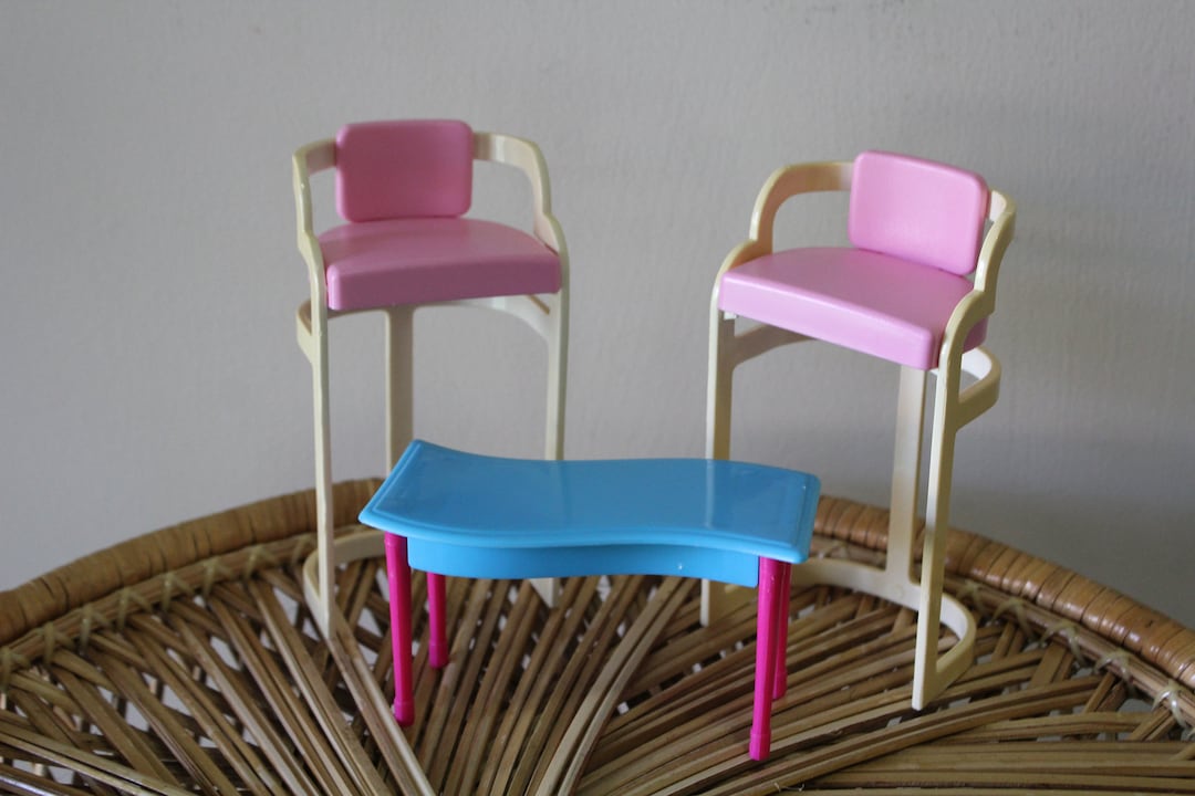 Vintage Mattel Retro Plastic Chairs and Table Doll Furniture 1990s - Etsy