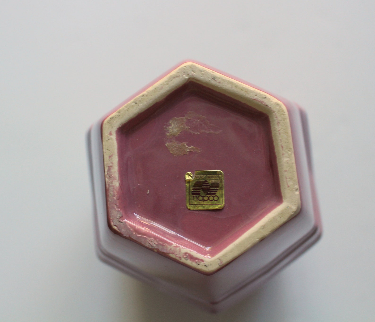 Vintage Napco Ceramic Pink Geometric Vase Pottery 1980s | Etsy