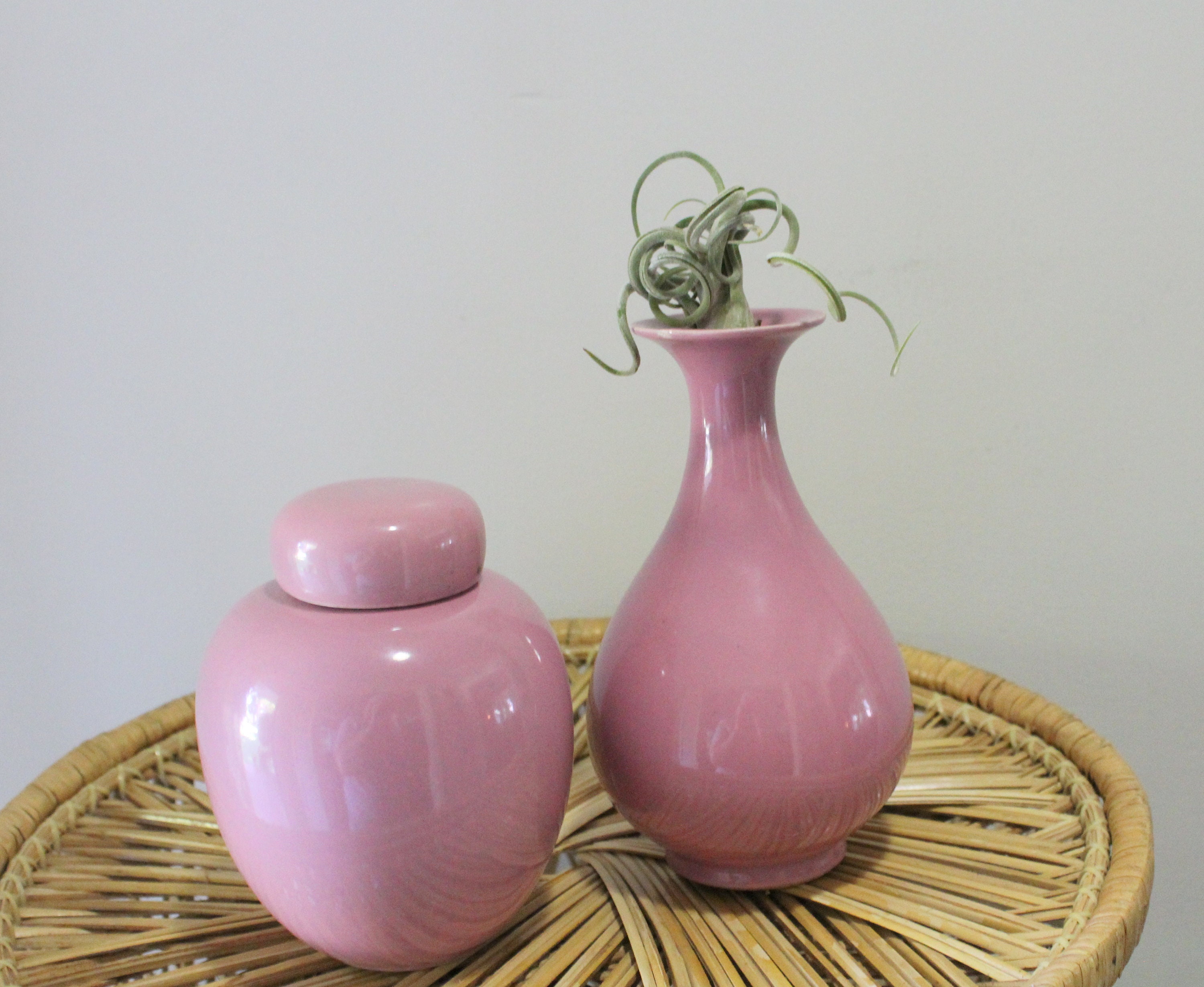 Vintage Hyalyn Ceramic Pink Vase and Urn Pottery 1980s | Etsy
