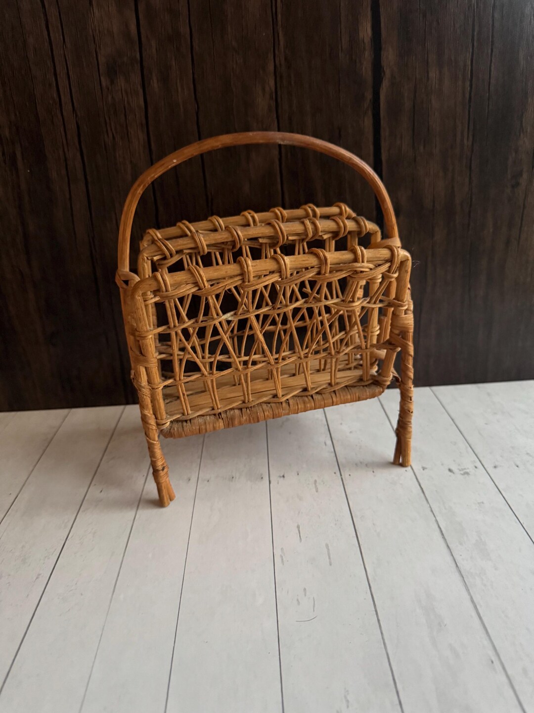 Vintage Miniature Wicker Rattan Letter Holder Basket 1970s - Etsy