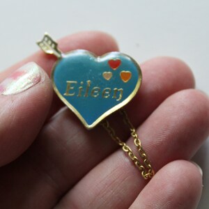 Vintage Heart Shaped Eileen Name Enamel Brooch Lapel Pin 1980s - Etsy