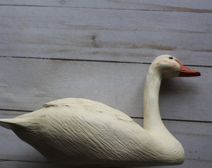 Vintage Ike & Sandy Spillman Wooden Swan Statue 1984 - Etsy