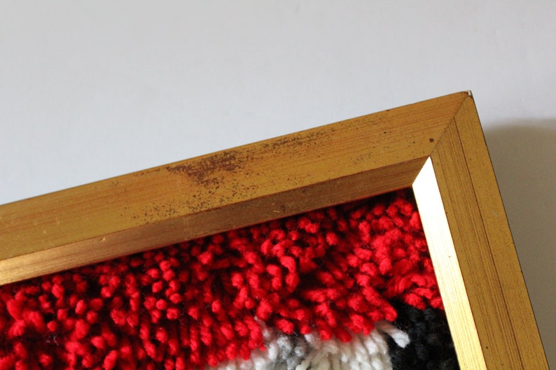 Vintage Red Rose on Piano Keys Latch Hook Yarn Framed Art 1980s - Etsy